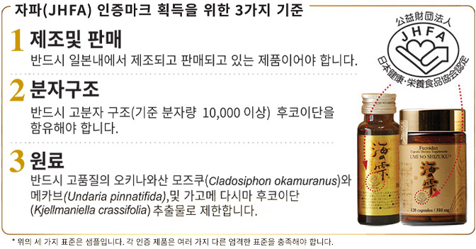 자파(JHFA)인증마크: 건강식품의 안전성과 높은 품질의 상징