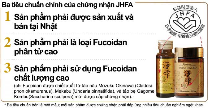 Độ an toàn sản phẩm: JHFA Certification